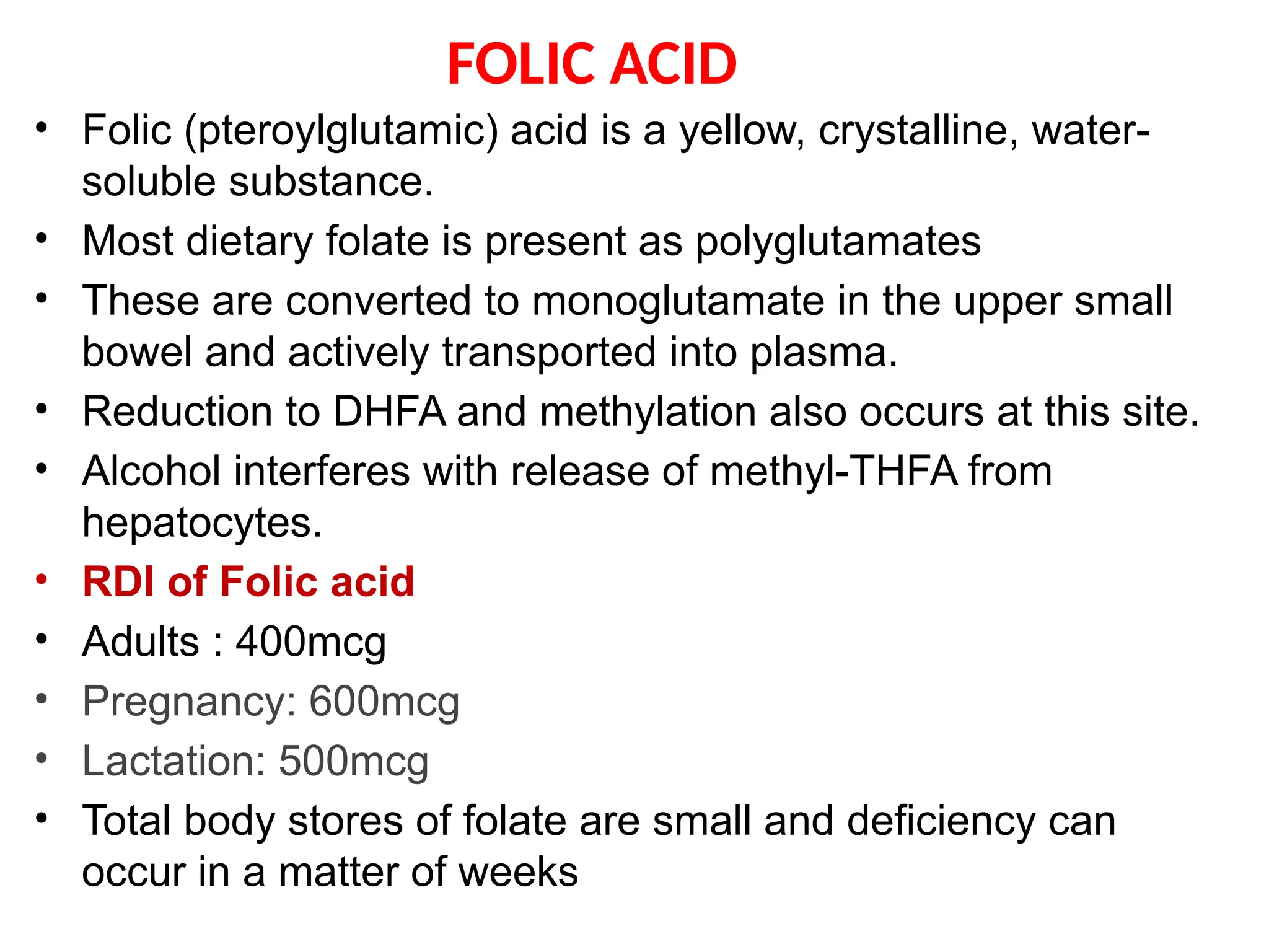 FOLIC ACID DEFICIENCY I N CLINICAL PRACTICEpptx | PPT