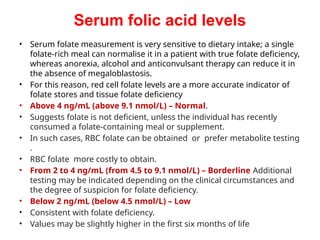FOLIC ACID DEFICIENCY I N CLINICAL PRACTICEpptx | PPTX