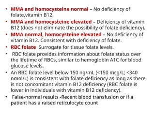 FOLIC ACID DEFICIENCY I N CLINICAL PRACTICEpptx | PPTX