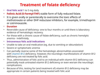 FOLIC ACID DEFICIENCY I N CLINICAL PRACTICEpptx | PPTX