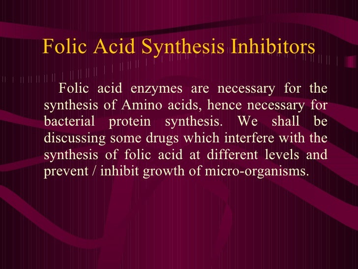 Folic Acid Pathway In Bacteria