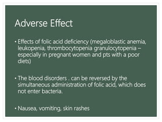 Folic acid synthesis inhibitors | PPTX