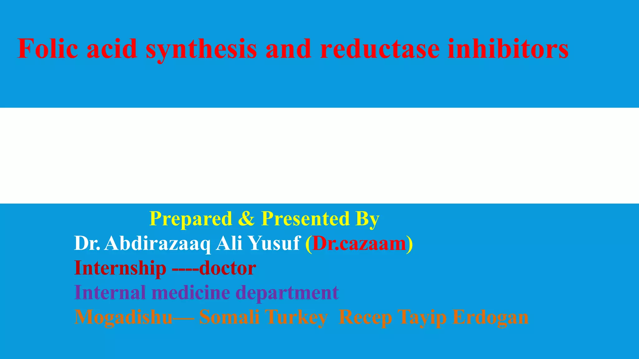 Folic acid synthesis & reductase inhibitors | PPTX