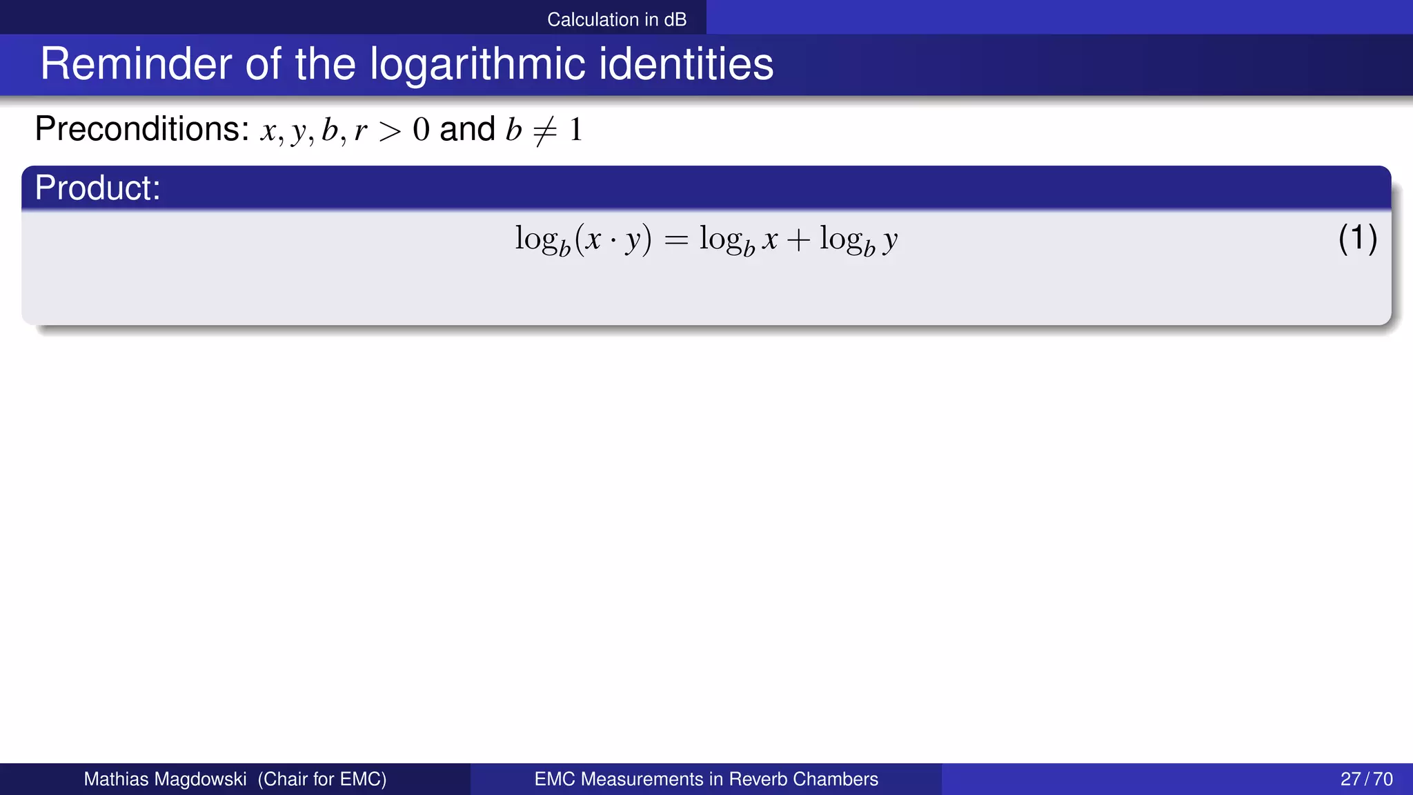 Electromagnetic Compatibility Measurements In Reverberation Chambers Ppt