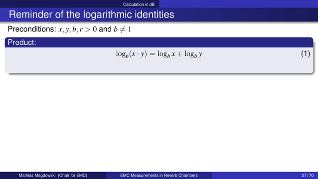 Electromagnetic Compatibility Measurements in Reverberation Chambers | PPT
