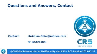 Folini Extended Introduction to ModSecurity and CRS3 | PDF