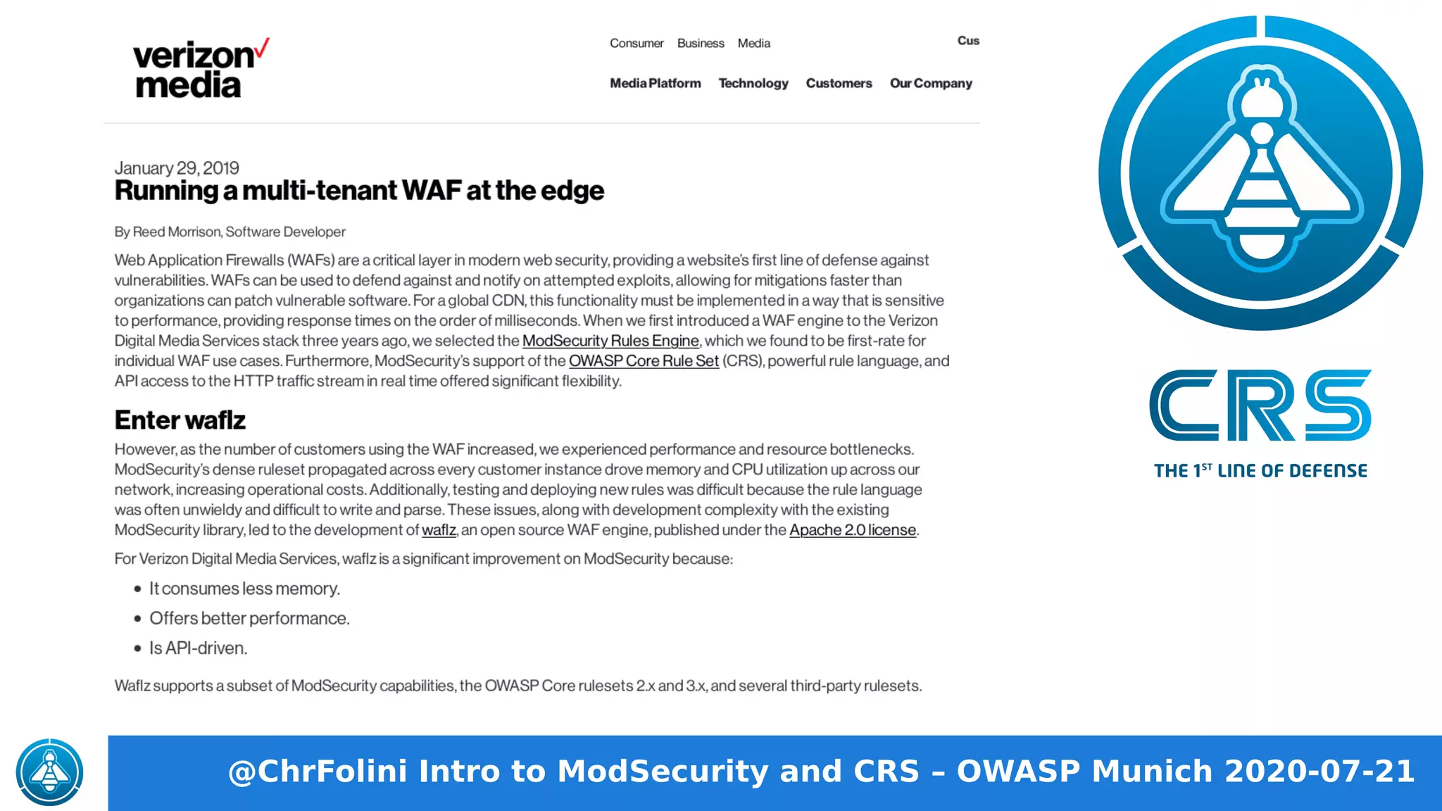 Introduction To Modsecurity And The Owasp Core Rule Set Ppt
