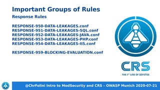 Introduction to ModSecurity and the OWASP Core Rule Set | PPT