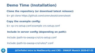 Introduction to ModSecurity and the OWASP Core Rule Set | PPT