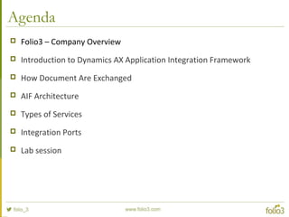 An Introduction to the Dynamics AX Application Integration Framework | PPT