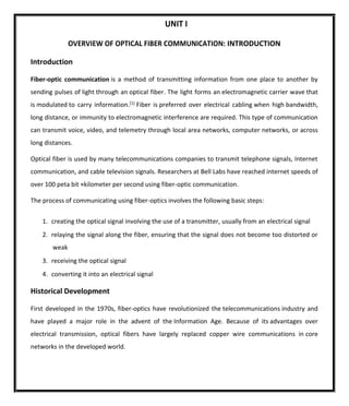 FIber Optics and Laser Instrumentation material | PDF