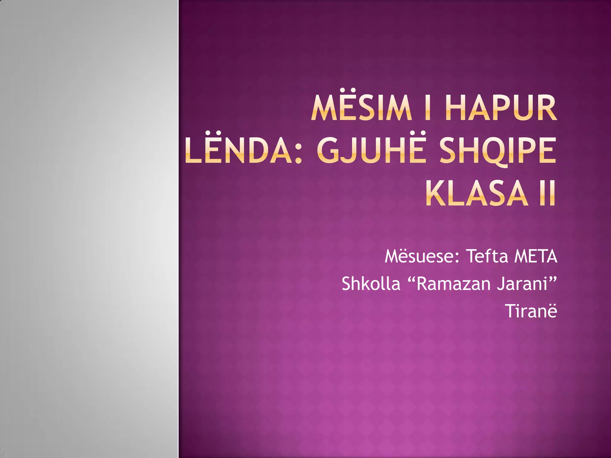 Folja ne kohen e tashme | PDF