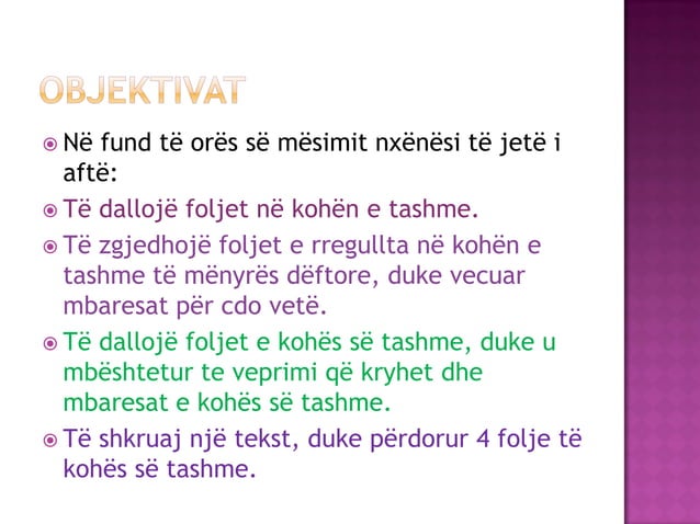 Folja ne kohen e tashme | PDF