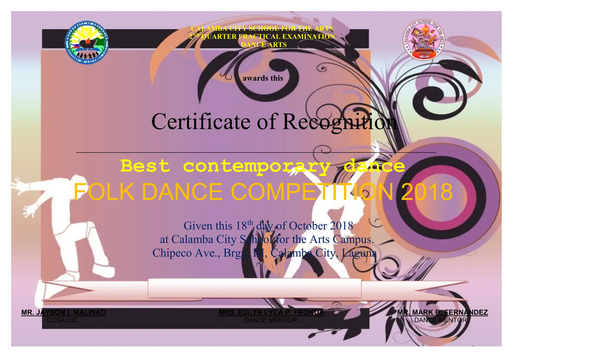 folkdance-certificate.pdf buwan ng wikang malaya | PDF