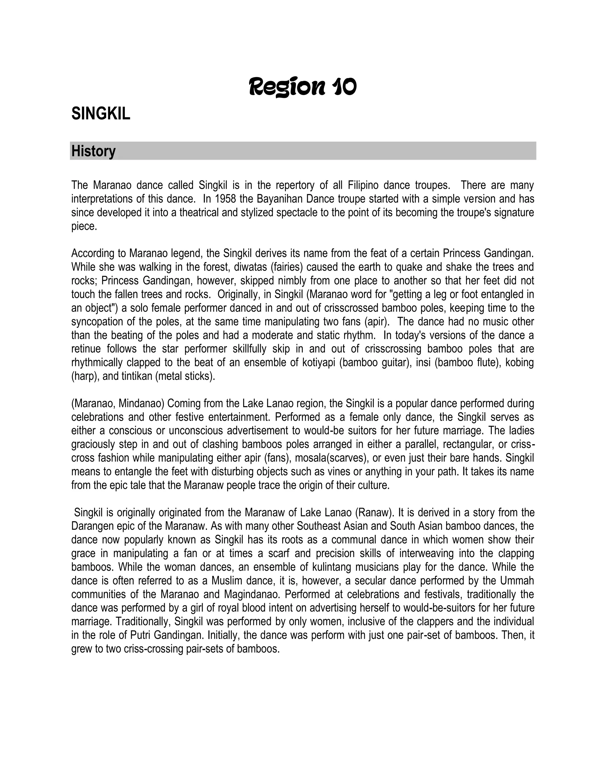 Folk dance in each region in the philippines | PDF