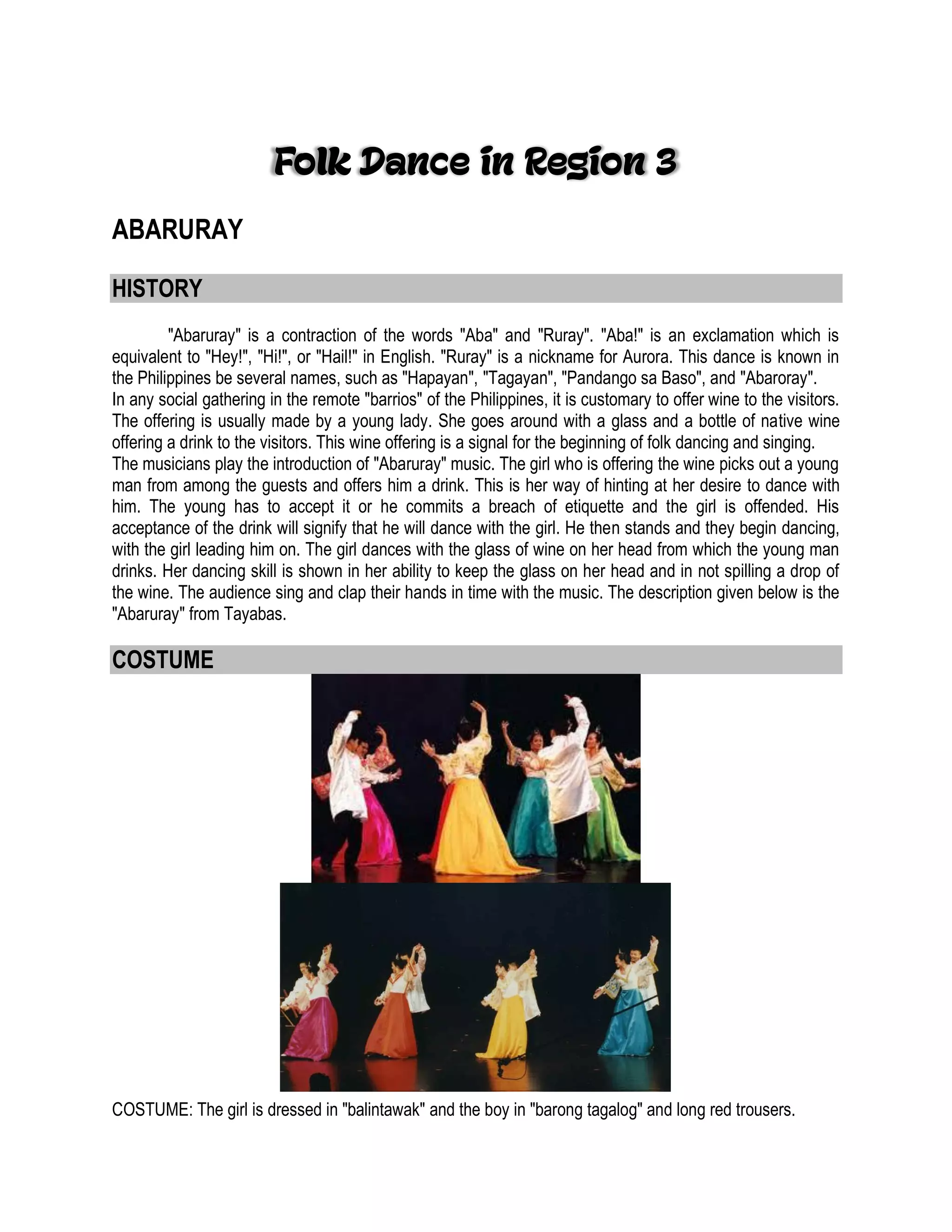 Folk dance in each region in the philippines | PDF