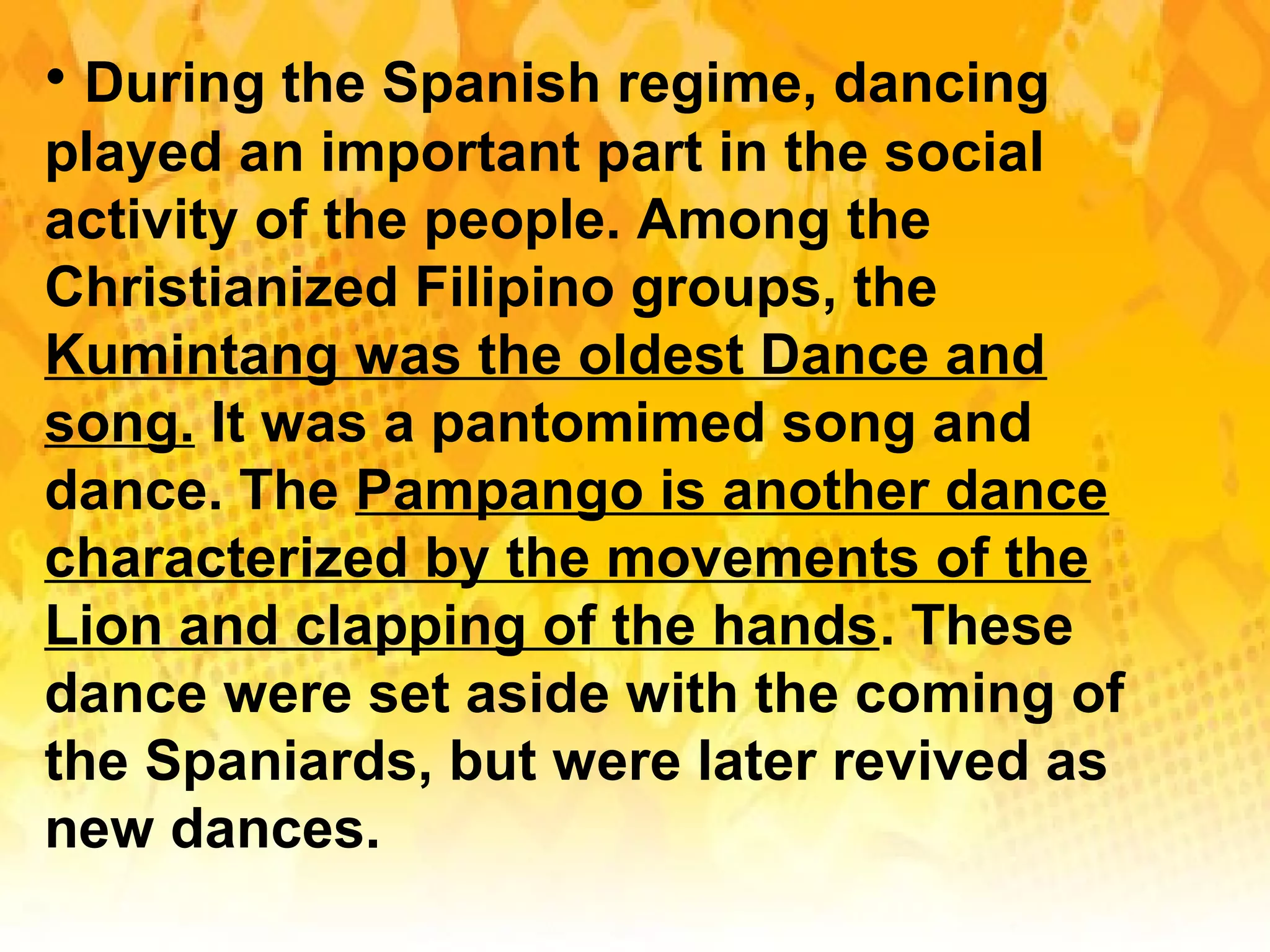Folk dance with spanish influence | PPT