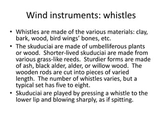 Traditional Lithuanian instruments | PPT