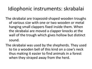 Traditional Lithuanian instruments | PPT