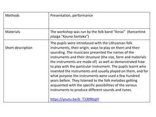 Traditional Lithuanian instruments | PPTX