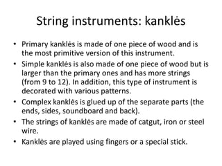 Traditional Lithuanian instruments | PPT