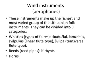Lithuanian Folk Instruments | PPTX