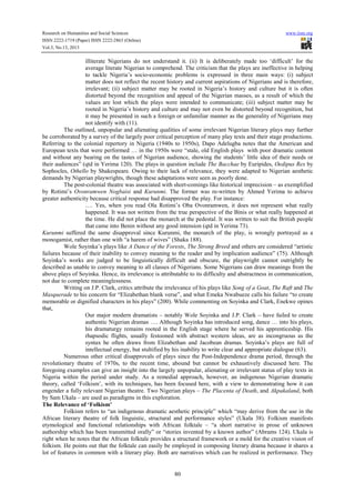 ‘Folkism’ and the search for a relevant nigerian literary theatre sam ...