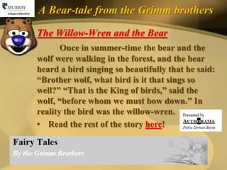 Folklore, Fairy Tales and Bears! | PPTX
