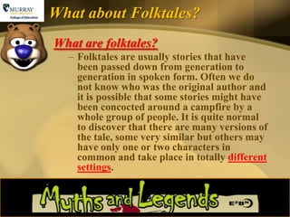 Folklore, Fairy Tales and Bears! | PPTX