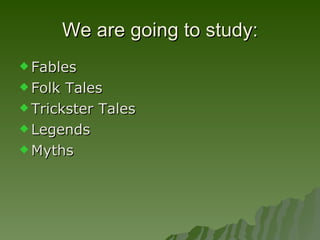 Folklore Notes | PPT