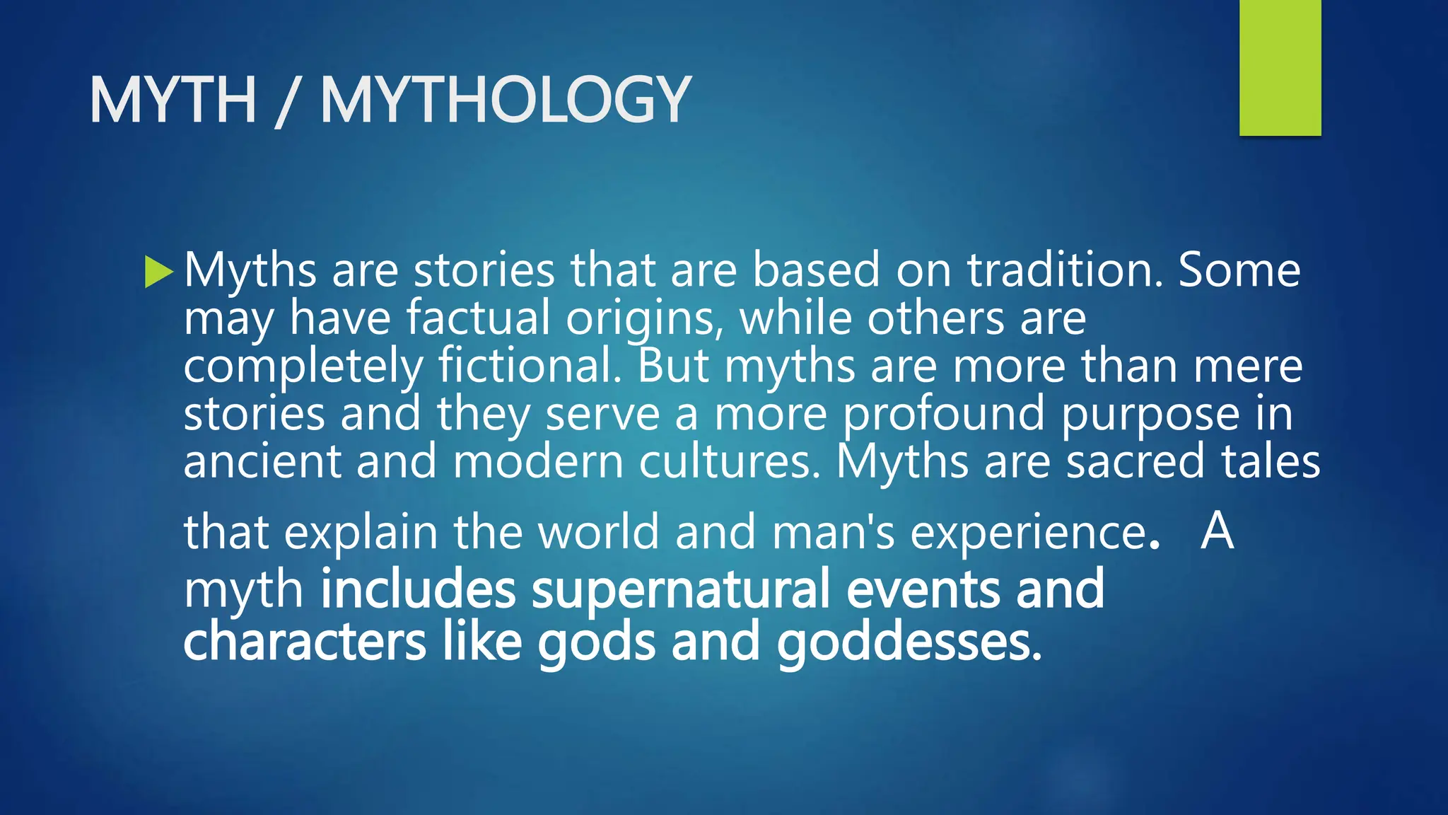 FOLKLORES , myth, legends, fables, folktales | PPTX