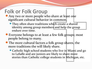 Folklore: Introduction and Terms | PPT