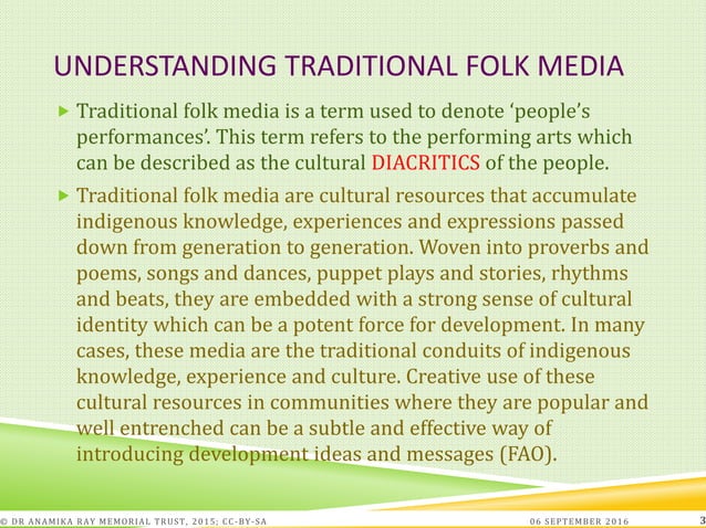 Traditional Folk Media for Development | PPTX