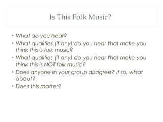 Folk music part 1 | PPT