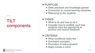 Primeau, H., Hammons, J., Folk, A. & Blocksidge, K. TILTing Research ...