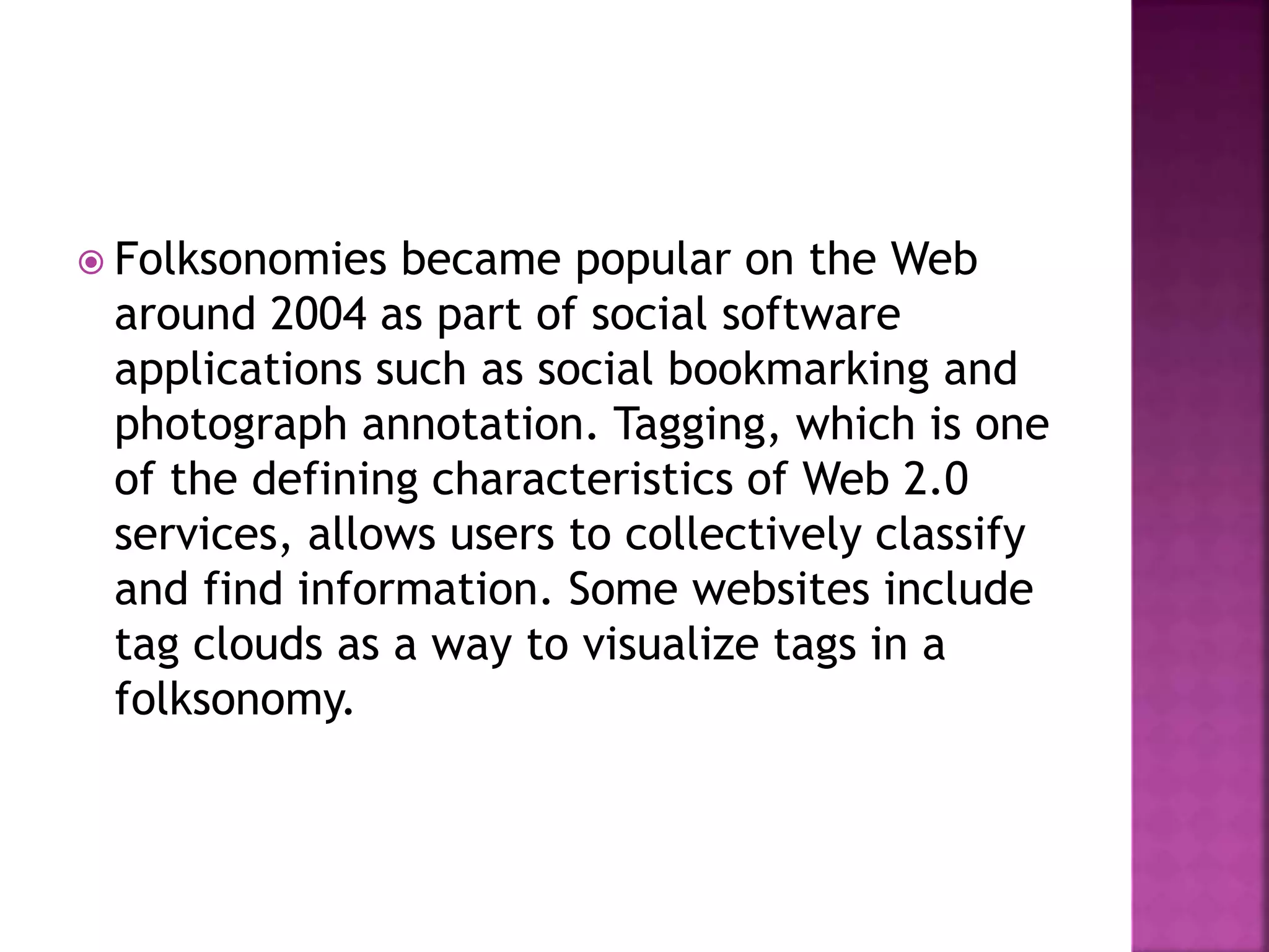Folksonomy presentation - completed | PPTX | Social Networking | Internet