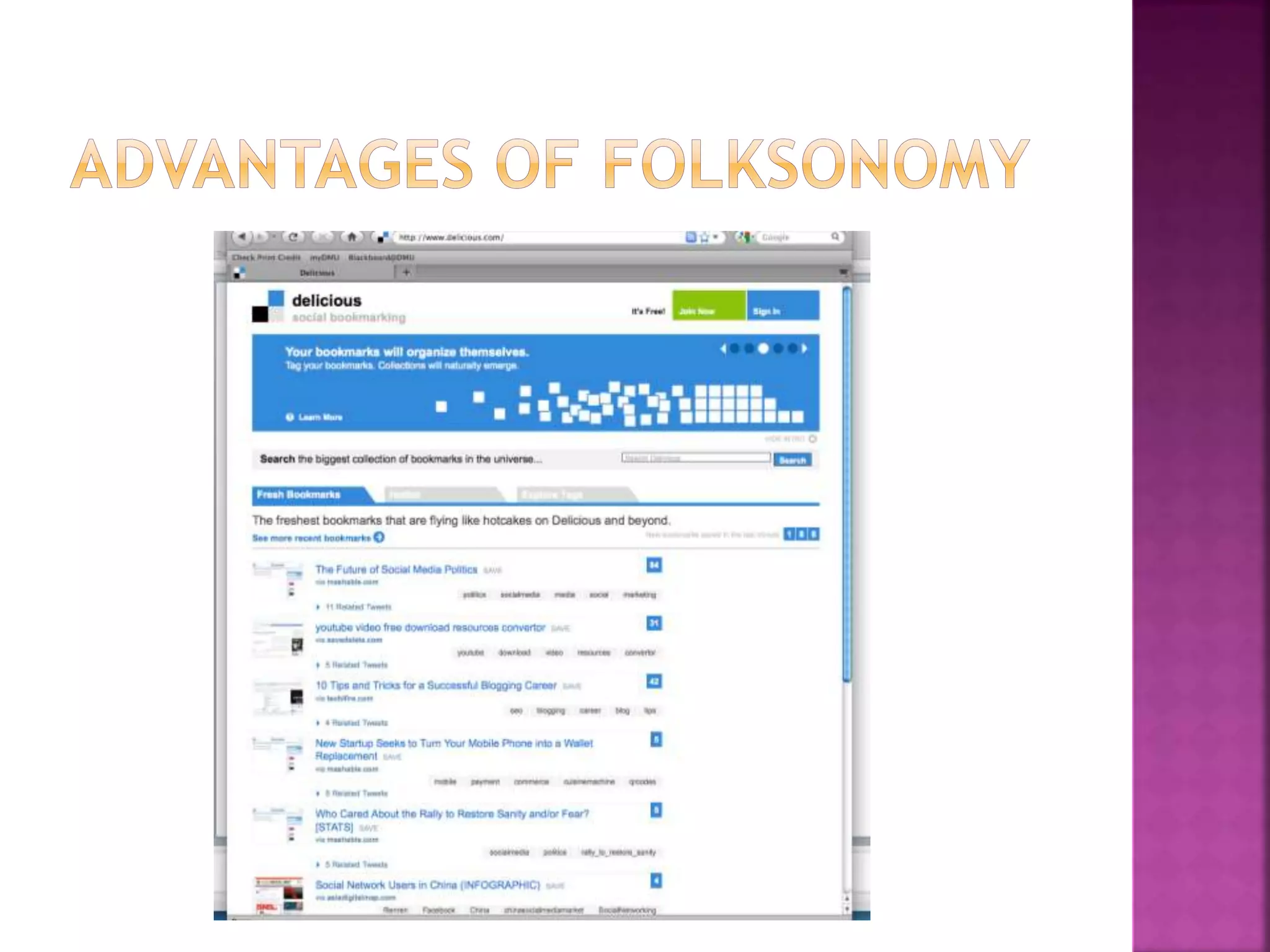 Folksonomy presentation - completed | PPTX | Social Networking | Internet