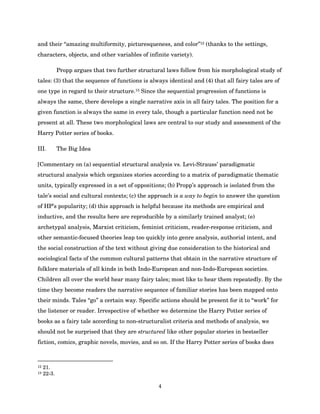 Folktale Structure as the Key to the Success of the Harry Potter Series ...
