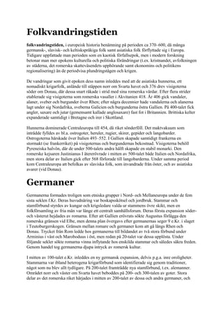 Folkvandringar | DOC