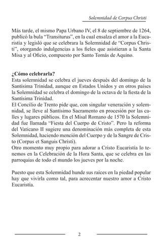 Folleto para la Solemnidad de Corpus Christi | PDF