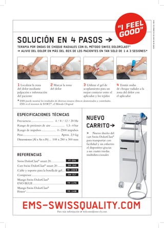 Folleto Swiss Dolorclast Smart20 - Equipo RSWT de ondas de choque | PDF