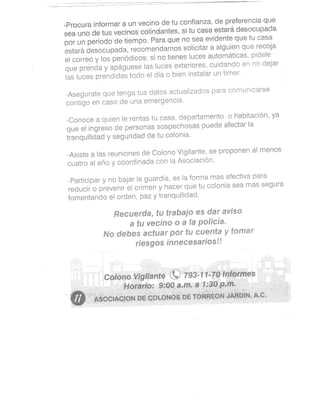 Folleto colono vigilante | PDF