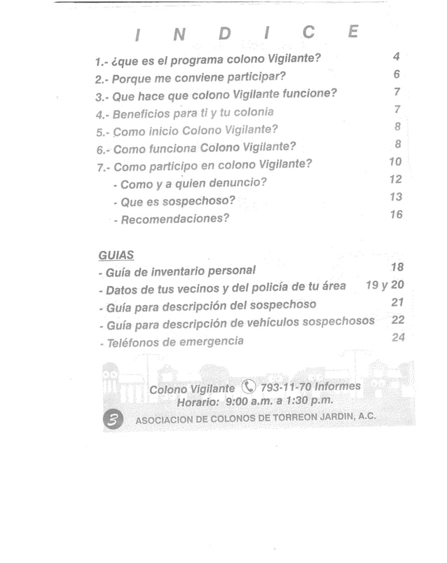 Folleto colono vigilante | PDF