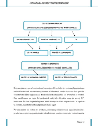 CONTABILIDAD DE COSTOS POR ORDENANDOR | PDF