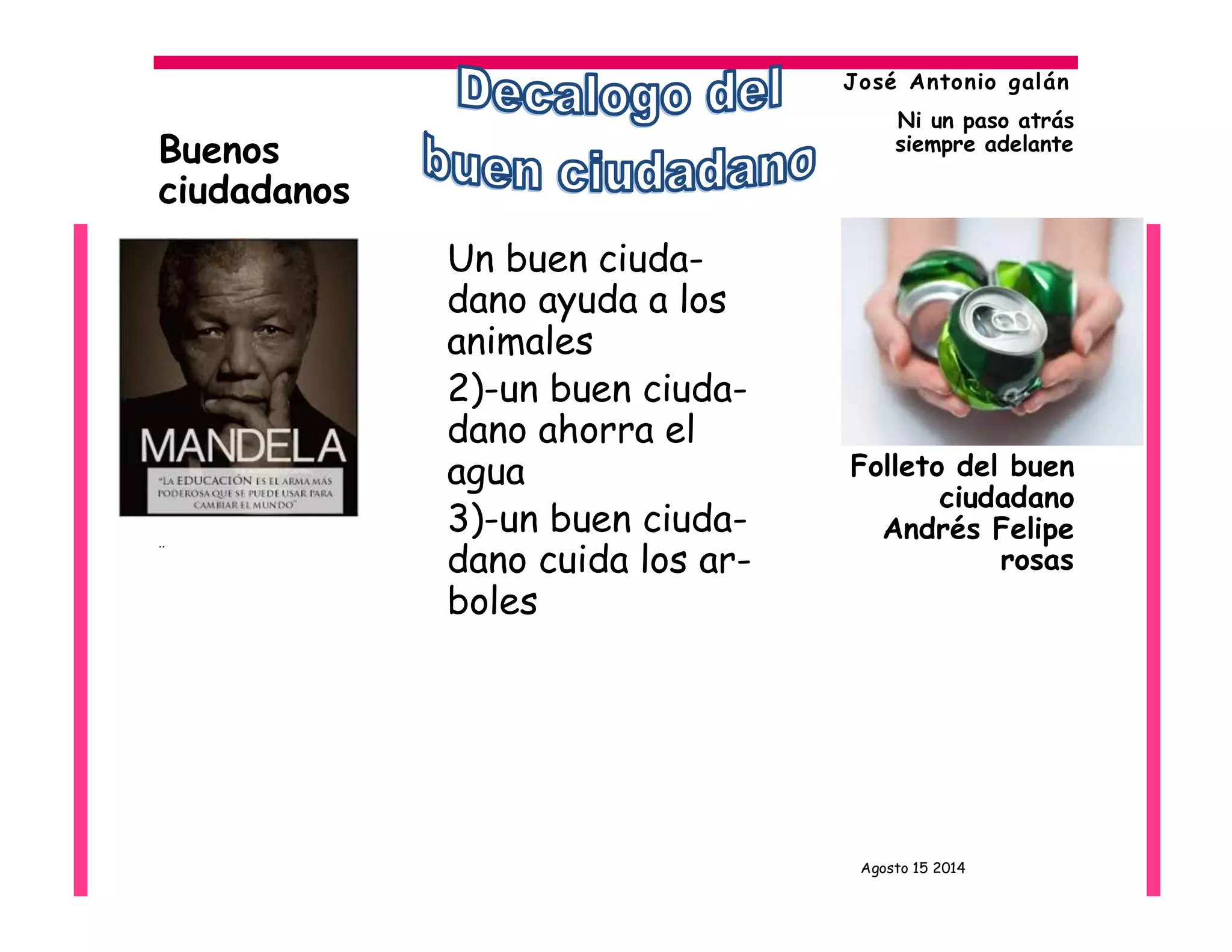 Folleto del buen ciudadano 6 1 andres felipe rosas | PDF