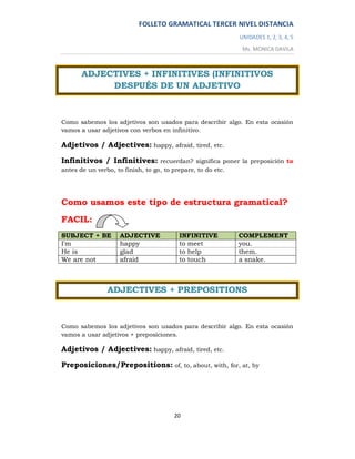 Folleto gramatical 1_tercer_nivel_distancia | PDF