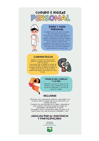 folleto higiene y cuidado personal para niños | PDF