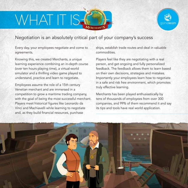 Game-based learning, Negotiation skills, serious game | PDF ...