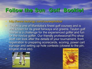 Follow the sun golf booklet | PPT