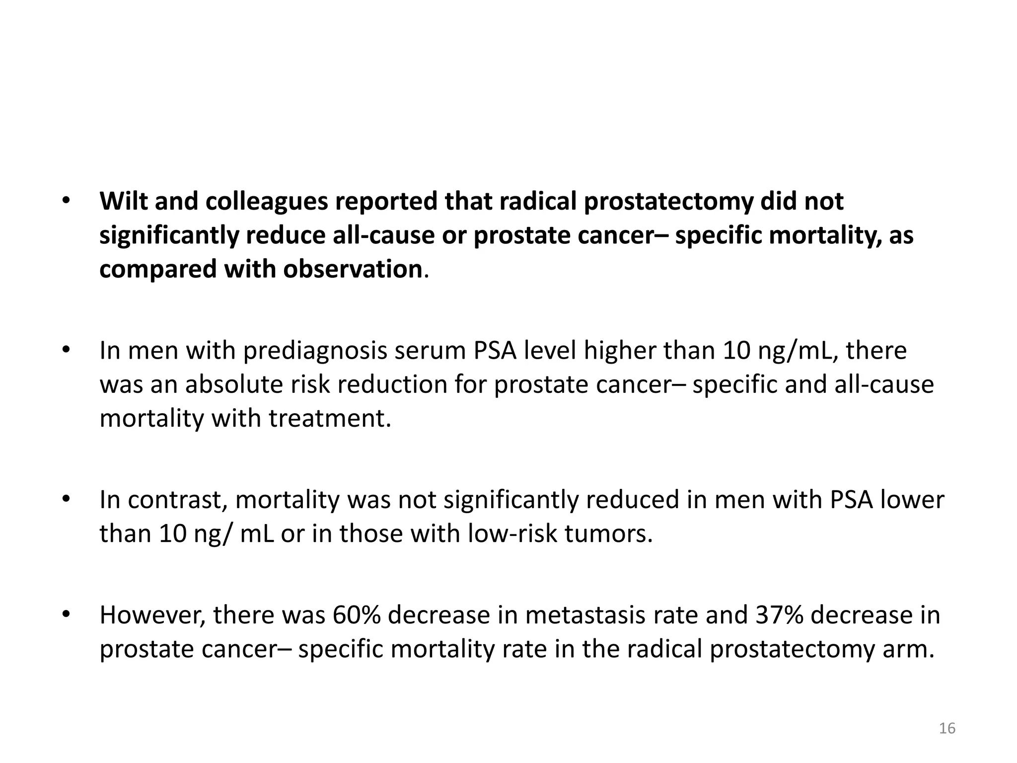 Follow up of prostatectomy versus | PPTX